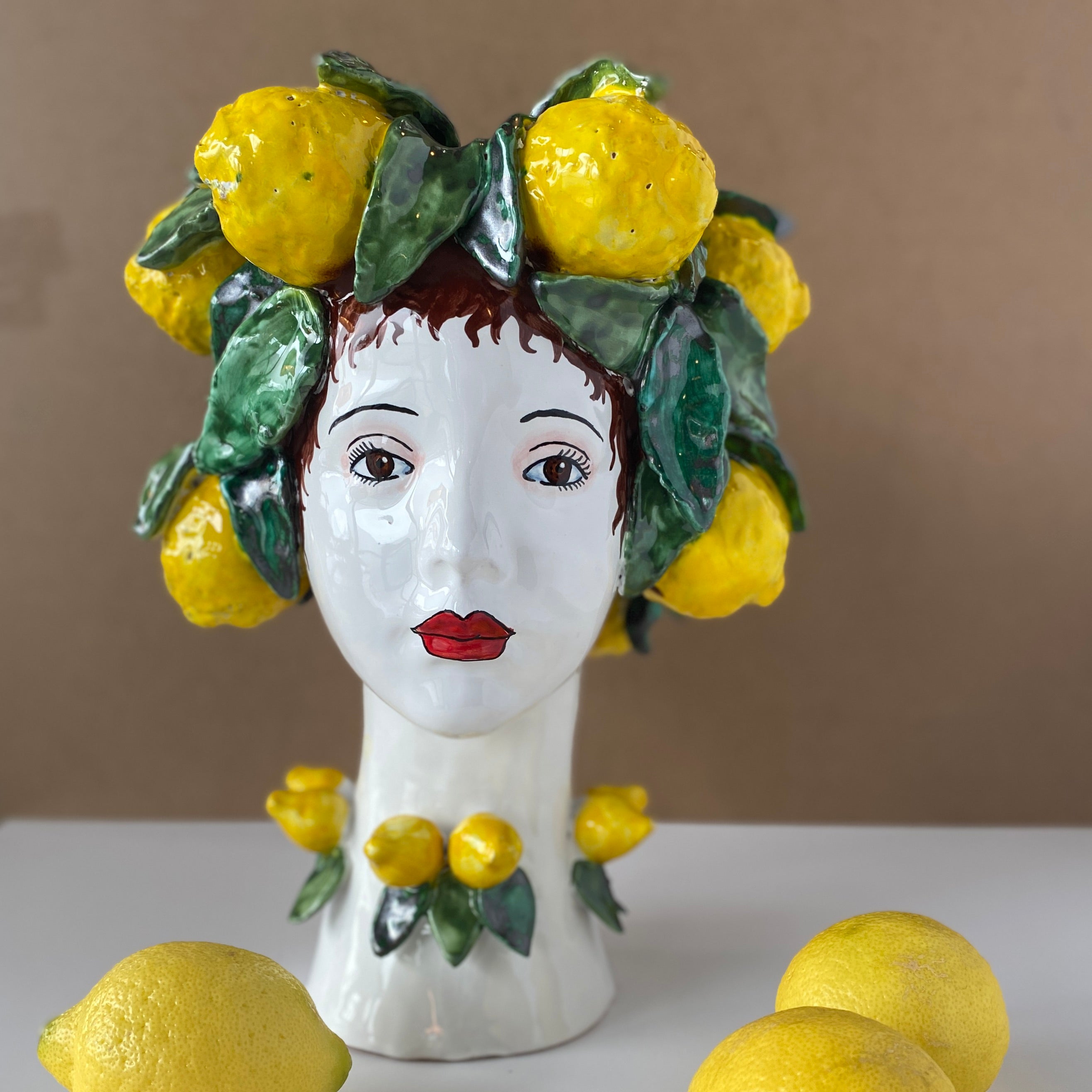 Lemon Ceramic Head Vase – Thomas Lee Living