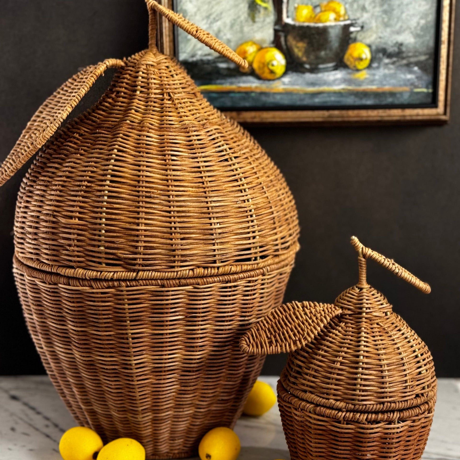 Rattan Lemon Baskets - Set of 2 – Thomas Lee Living