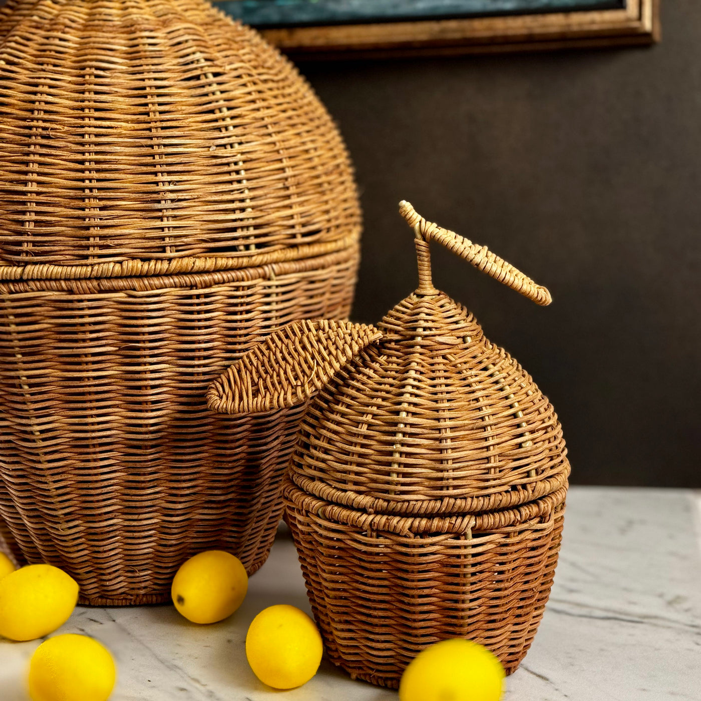 Rattan Lemon Baskets - Set of 2 – Thomas Lee Living